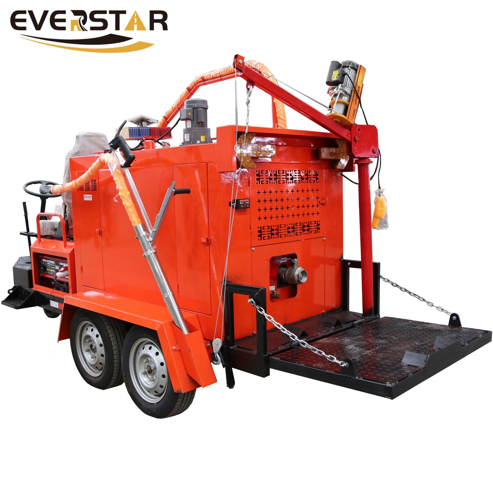 ES-600L DRIVING TYPE BITUMEN REPAIRING POTHOLE MACHINE - Estraffic Pile ...