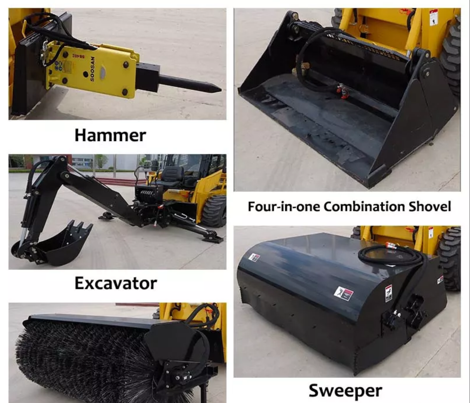 Heavy Duty Skid Steer Loader - Estraffic Pile Driver , Road Marking Machine